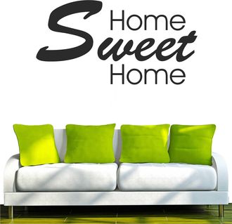 Indigos UG Indigos UG - Wandtattoo Wohnzimmer - Wandaufkleber Home Sweet Home 80 x 41 schwarz w012 - Aufkleber Kinderzimmer Schlafzimmer K&uuml;che Badezimmer B&uuml;ro De