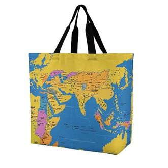 Generic Carte G&eacute;ographique Mondiale Sac Fourre-Tout Grand Sacs De Courses L&eacute;ger Sac A Main Femmes Pour Gym Shopping Universit&eacute;