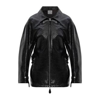 Courr&egrave;ges Lackierte Jacke - - Jackets - Damen - Schwarzk - XS