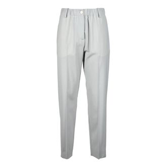 Alysi Wollmischung Elastische Hose - - Trousers - Damen - Blau - L