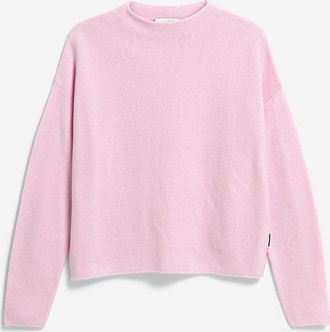 Armedangels Damen vegan Pullover Merinaa Pink Mist