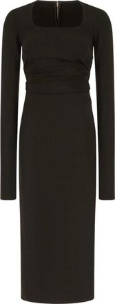 Dolce & Gabbana Robe mi-longue en jersey - Femme - Robes - Noir - Taille: 38 FR