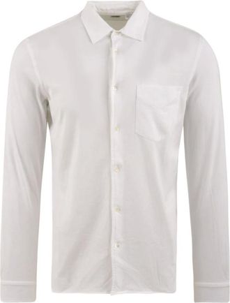 Aspesi Homme, Chemises, Blanc, Taille: M Cotton Jersey Shirt
