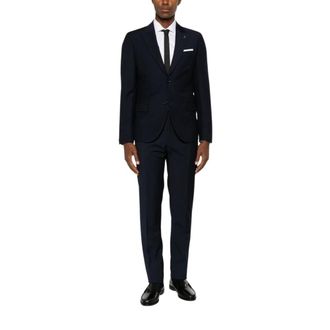 Daniele Alessandrini Homme, Costumes, Bleu, Taille: 2XL Costume &agrave; un bouton