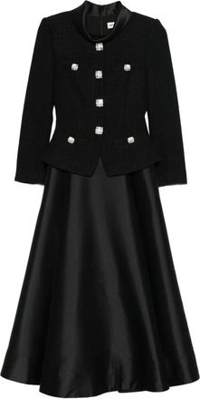 Self Portrait Verziertes Midikleid - Schwarz