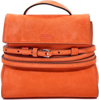 Moschino Femme, Sacs, Orange, Taille: ONE Size Tie Me Borsa Piccola Scamosciato