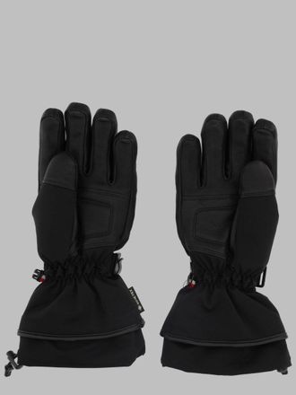 Moncler Padded Leather Gloves - Black