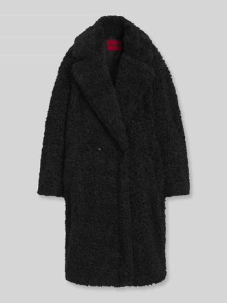 HUGO BOSS Oversized Fit Teddy- / Webpelzmantel mit Reverskragen Modell Malite-1