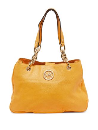 Michael Kors sac cabas Fulton médium en cuir à design pre-owned - Jaune