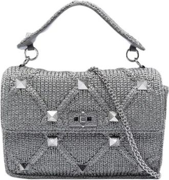 Valentino Pre-owned Knit Satchel - Femme - Pre-owned - Gris - Taille: ONE Size