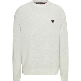 Tommy Jeans Organischer Baumwollrippenpullover - - Knitwear - Herren - Grau - XL