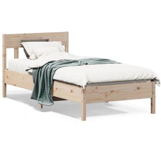 vidaXL Cadre de lit avec t&ecirc;te de lit 75x190 cm bois de pin massif