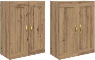 vidaXL vidaXL Meuble mural 2 pcs Ch&ecirc;ne artisanal 69,5 x 34 x 90 cm