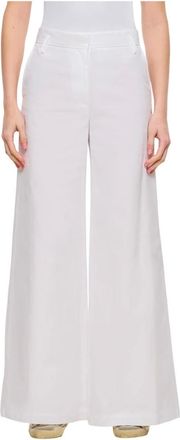 Alberto Biani Femme, Pantalons, Blanc, Taille: 42 FR Wide Pantalons