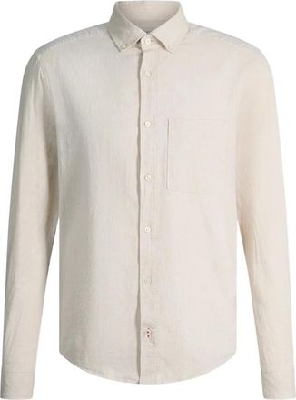 Joop Homme, Chemises, Beige, Taille: M Chemise en lin et coton