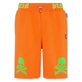 Philipp Plein Sport Shorts Skull&Bones - - Shorts - Herren - Orange - L