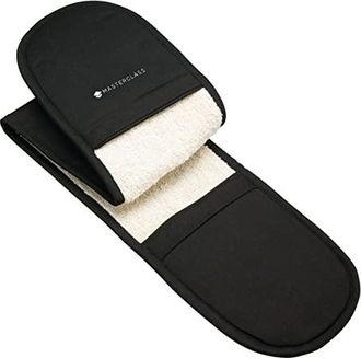 MasterClass MasterClass-Ofenhandschuhe, hitzebeständig, doppelseitig, strapazierfähige Baumwolle, schwarz