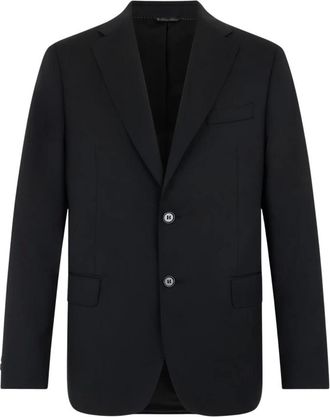 Brooks Brothers Homme, Vestes, Noir, Taille: S Blazer en serge technique en laine vierge