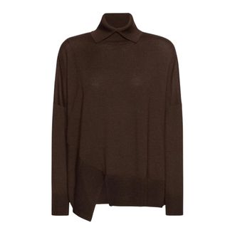 Elena Miro Maglia Dolcevita - - Knitwear - Damen - Braun - M
