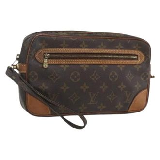 Louis Vuitton Pochette en toile Pre-owned - Femme - Pre-owned - Brun - Taille: ONE Size