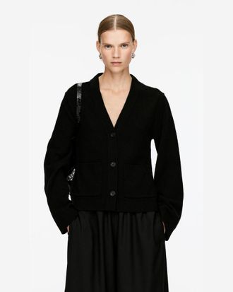 Arket Strickjacke Aus Wolle -Schwarz