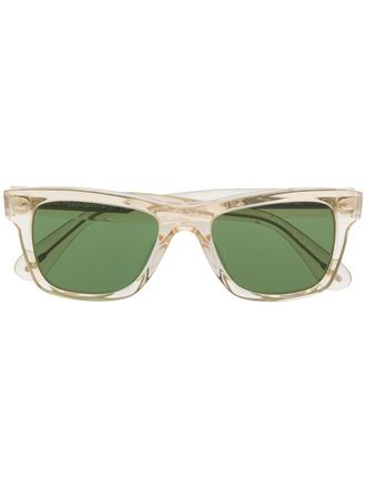 Oliver Peoples Sonnenbrille mit eckigem Gestell - Gr&uuml;n
