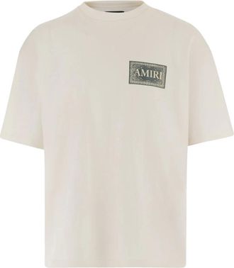 Amiri Homme, Tops, Blanc, Taille: L T-shirt imprim&eacute; en coton
