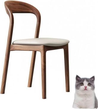 Generic Hölzerne Esstühle mit Sitzplatten, Küche Massive Holzspeiselemente, Restaurants und Hausmöbel weiß 81 * 43 * 46cm