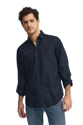 Polo Club Cotolino-Hemd marineblau im Regular Fit mit Rigby Go Logo