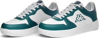 Kappa Herren Logo MASERTA Sneaker, White-Green DK, 44 EU