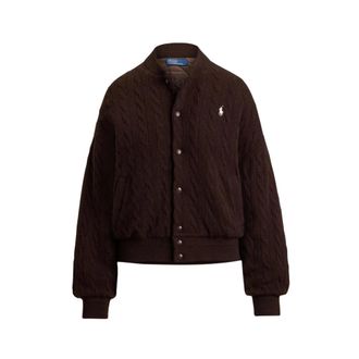 Ralph Lauren Bomberjacke im Kabelstrick-Design - - Jackets - Damen - Braun - XS