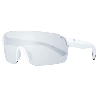 Fila Homme, Accessoires, Blanc, Taille: ONE Size Lunettes de soleil blanches pour hommes Mono Lens