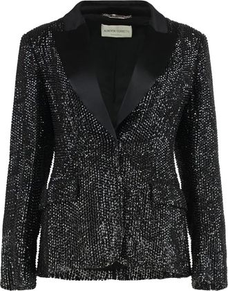 Alberta Ferretti blazer à clous - Noir