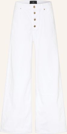 7 For All Mankind Wide Leg Jeans Low Wide weiss