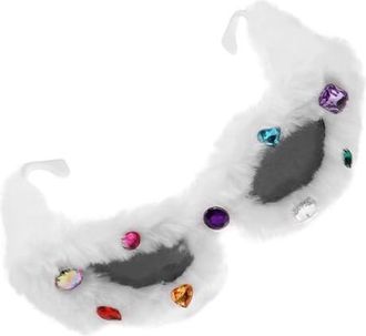 Garneck de Soleil Peluche Blanches Originales pour F&ecirc;te Accessoires Costume Amusants et Confortables Anniversaire et Mariage Design Unique et Ludique