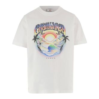 Casablanca Homme, Tops, Blanc, Taille: L T-Chemises