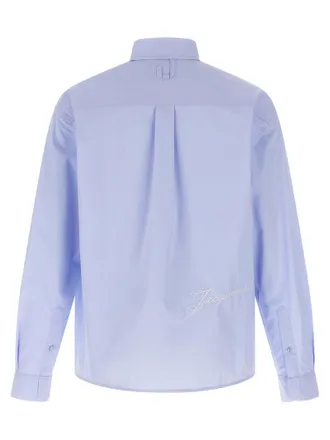 Jacquemus Mens Blue Cotton Blouse