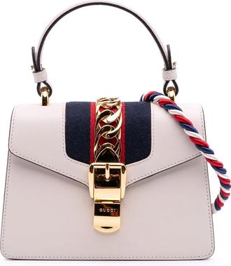 Gucci Hobo Bags - Mini Calfskin Sylvie Satchel - Gr. unisize - in Weiß - für Damen