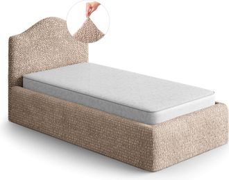 Paulato by GA.I.CO. PAULATO Husse f&uuml;r Einzelbett &uuml;ber das Kopfteil und Grundgestell r&uuml;berziehen, Husse f&uuml;r Boxspringbetten 80-130cm Mikrofaser, bi-elastisches, kratzfeste