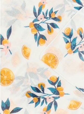 Au Printemps Paris Etole voile imprim&eacute;e citron