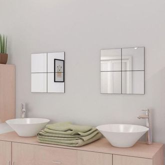 vidaXL Vidaxl - Carreaux de miroir sans cadre 16 pcs 20,5 cm