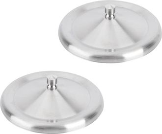 BESTONZON Edelstahl Tassendeckel Becher Ersatzdeckel Cup Deckel Glasabdeckung 2 St&uuml;cke Dosen Tassenabdeckung Tassen Abdeckungen Metalldeckel f&uuml;r Gl&auml;ser Teetasse