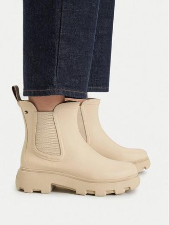Tommy Hilfiger Gummistiefel Flag Cleated FW0FW09387 Beige