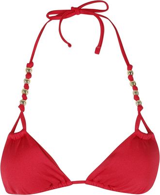 Miss Bikini Femme, Maillots de bain, Rouge, Taille: 38 FR Triangolo Palline Doro