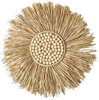 Generic Wanddekoration Raffia - Boho -Wandhänge, Makramekranz | Gewebte Raffia Wandkunst Für Schlafzimmer, Böhmische Wohnkulturakzent, Festival Wanddekoration