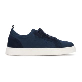 Kazar Homme, Chaussures, Bleu, Taille: 44 EU Baskets bleu marine Kazar pour homme en tissu et daim avec semelle contrastante
