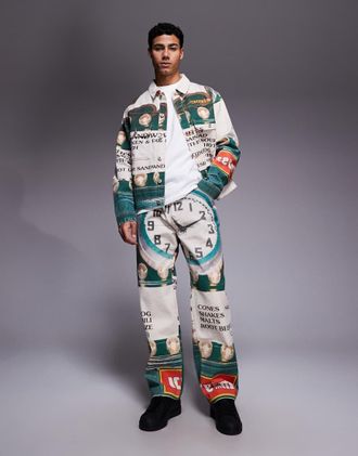 Icecream Parlor Double Scoop - Jeans mit buntem All-over-Print, Kombiteil