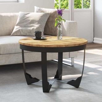 vidaXL Couchtisch Raues Massivholz Mango 60x40 cm vidaXL