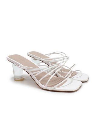 Rejina Pyo White Strappy Mules Size 36