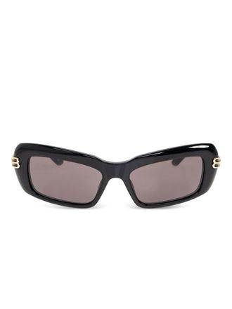 Balenciaga lunettes de soleil &agrave; monture rectangulaire - Noir